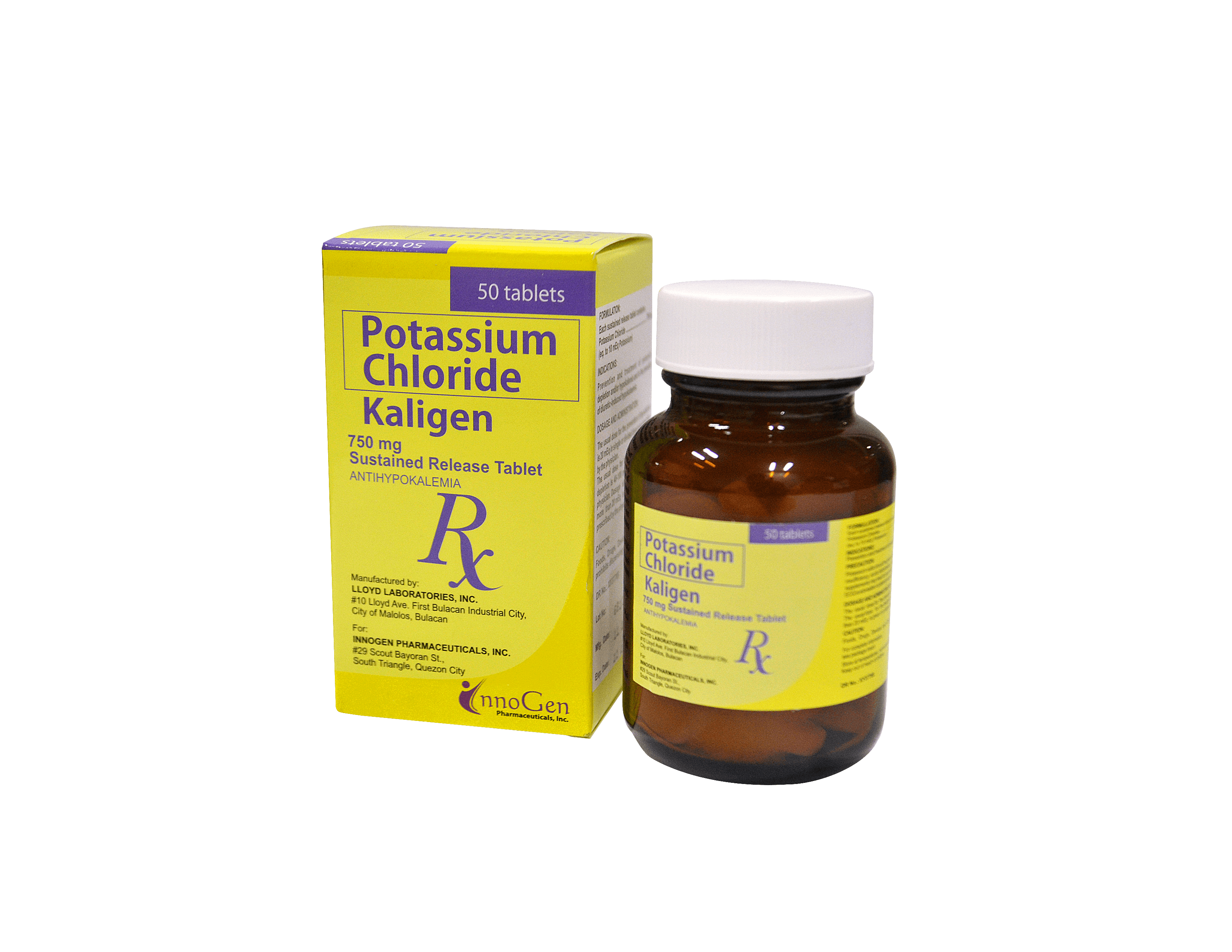 KALIGEN Potassium Chloride 750mg Sustained Release Tablet 1's price in ...